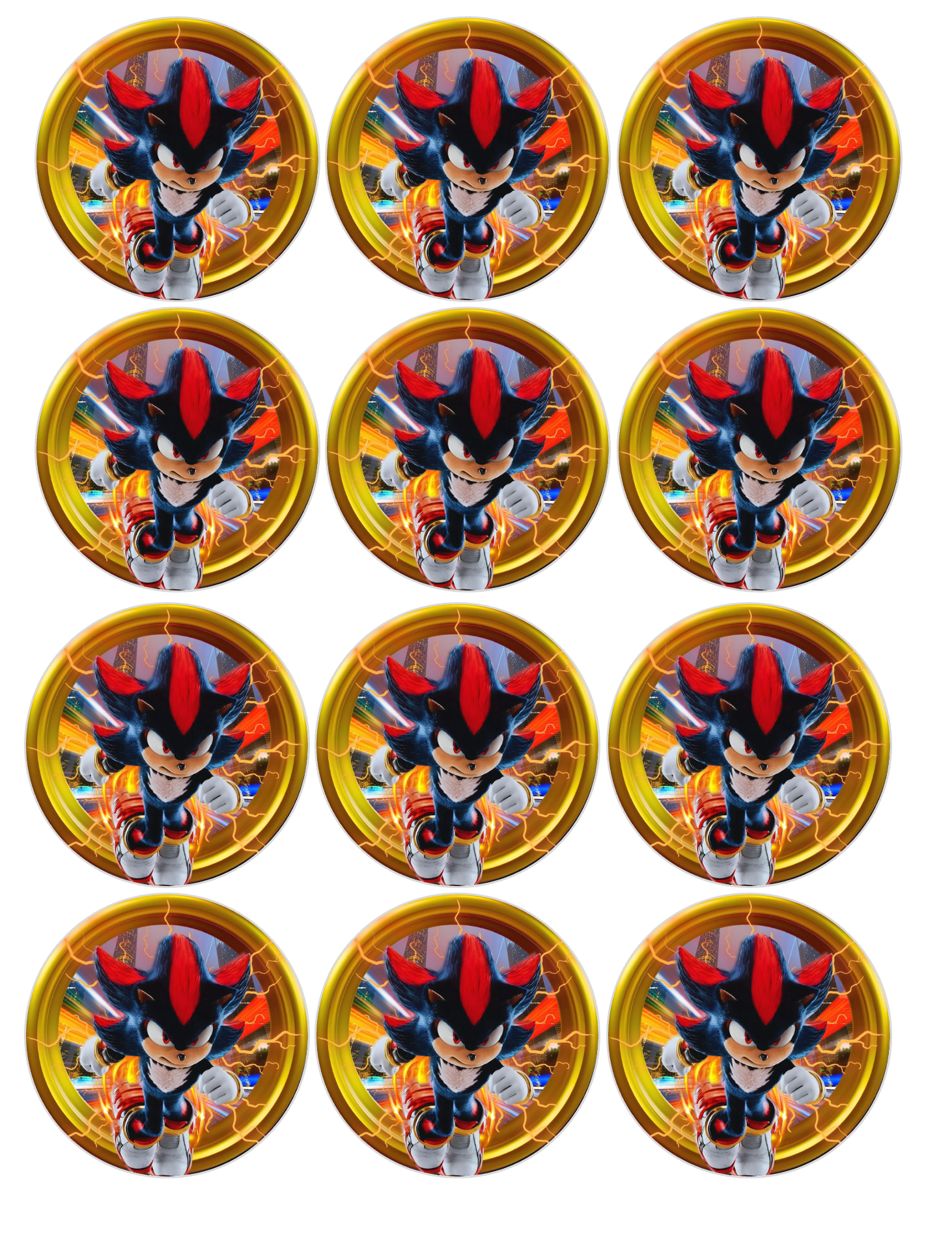 Set of 12 "Checkered Flag, Car Racing" pre cut edible image discs for ...